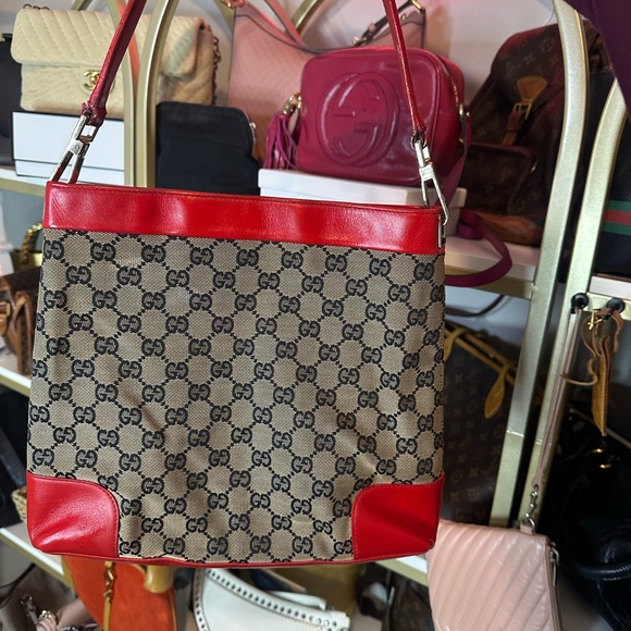 Gucci | Bags | Repainted Red Gucci Shoulder Bag | Poshmark